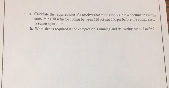 Solved 2. a. Calculate the required size of a receiver that | Chegg.com