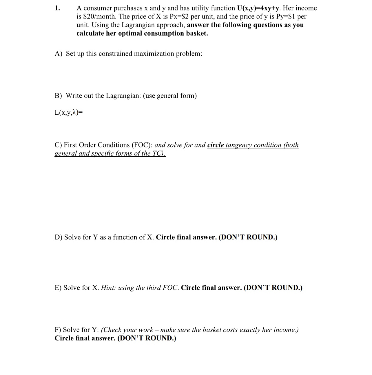 Solved A consumer purchases x ﻿and y ﻿and has utility | Chegg.com
