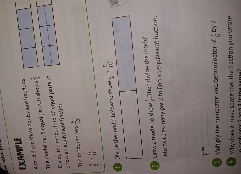 Solved EXAMPLEA model can show equivalent fractions.The | Chegg.com