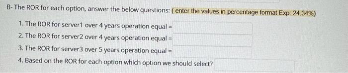 Solved CASE STUDY PEFORMING ROR ANALYSIS FOA 3D PRINTER AND | Chegg.com