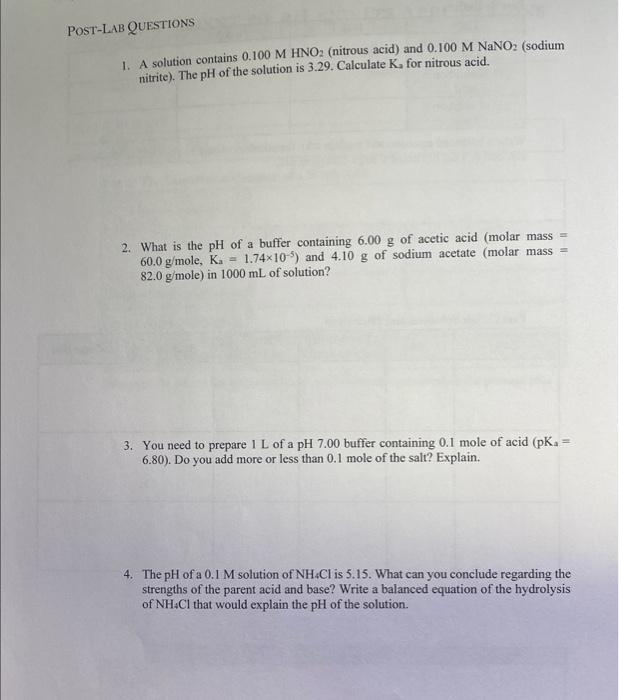 Solved Experiment 20: pH and Its ApplicationsPART A: | Chegg.com