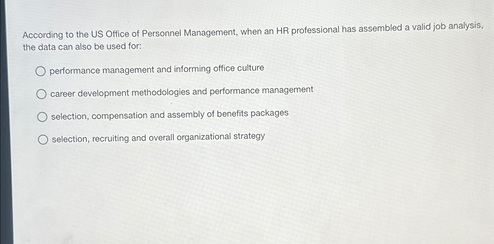 Solved According to the US Office of Personnel Management, | Chegg.com