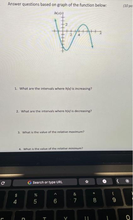 Solved Answer questions based on graph of the function | Chegg.com