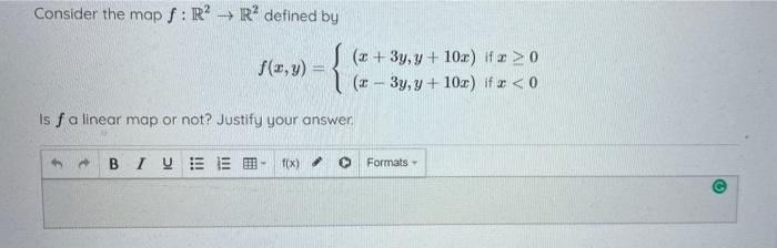 Solved Consider the map f: R² R² defined by →→ f(x, y) = Is | Chegg.com