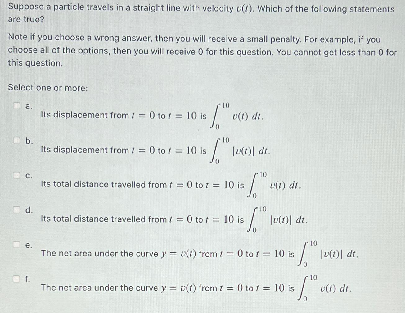 Solved Suppose a particle travels in a straight line with | Chegg.com
