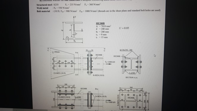 STEEL STRUCTURES I Homework 1. A wide flange shape, | Chegg.com
