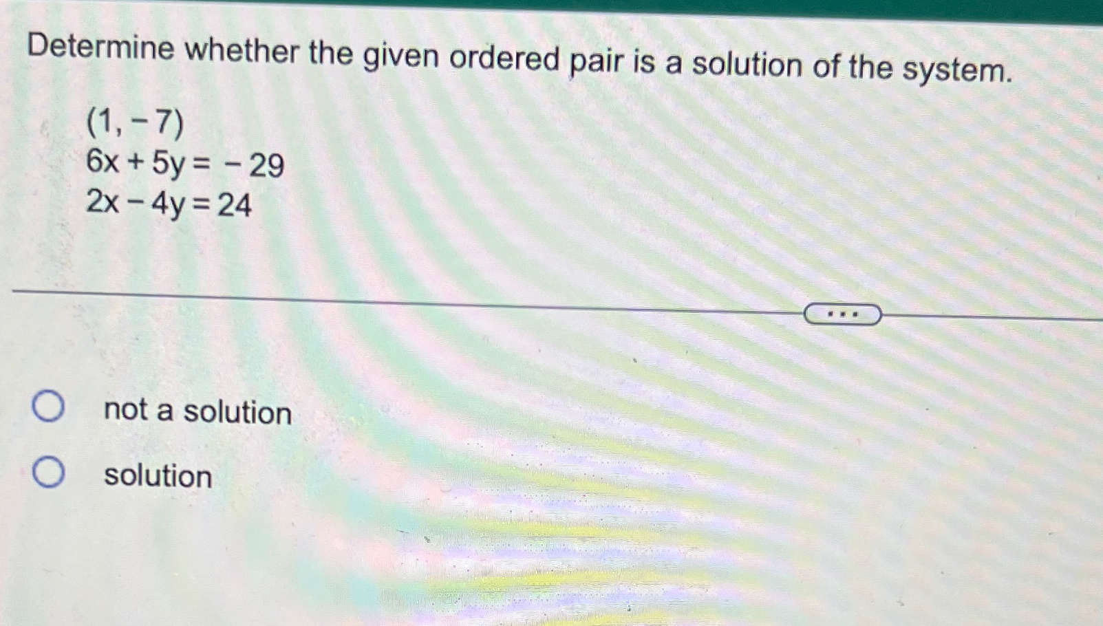 Solved Determine whether the given ordered pair is a | Chegg.com
