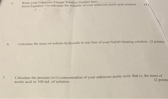 Solved Vinegar Titration #1 Volume of Pipetted Vinegar Final | Chegg.com