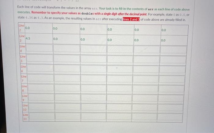 Solved 4 Consider the code segment shown below (with the | Chegg.com