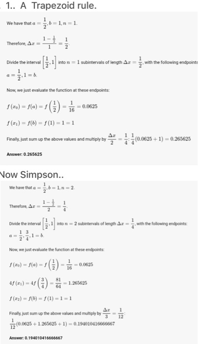 Solved Numerical Analysis 1. Approximate the following | Chegg.com
