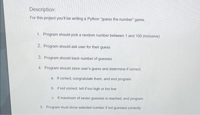 Solved Description: For this project you'll be writing a | Chegg.com