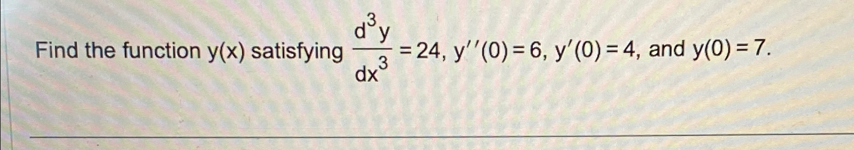 Solved Find the function y(x) ﻿satisfying | Chegg.com