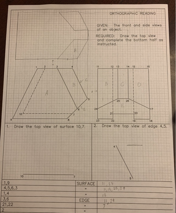 Solved GIVEN: The front and side views of an | Chegg.com