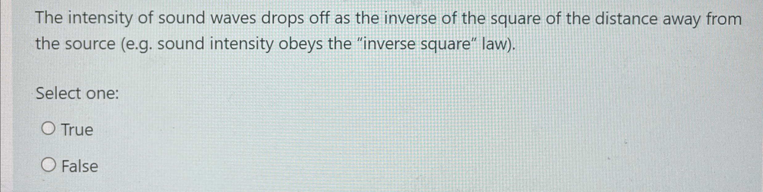 Solved The intensity of sound waves drops off as the inverse | Chegg.com