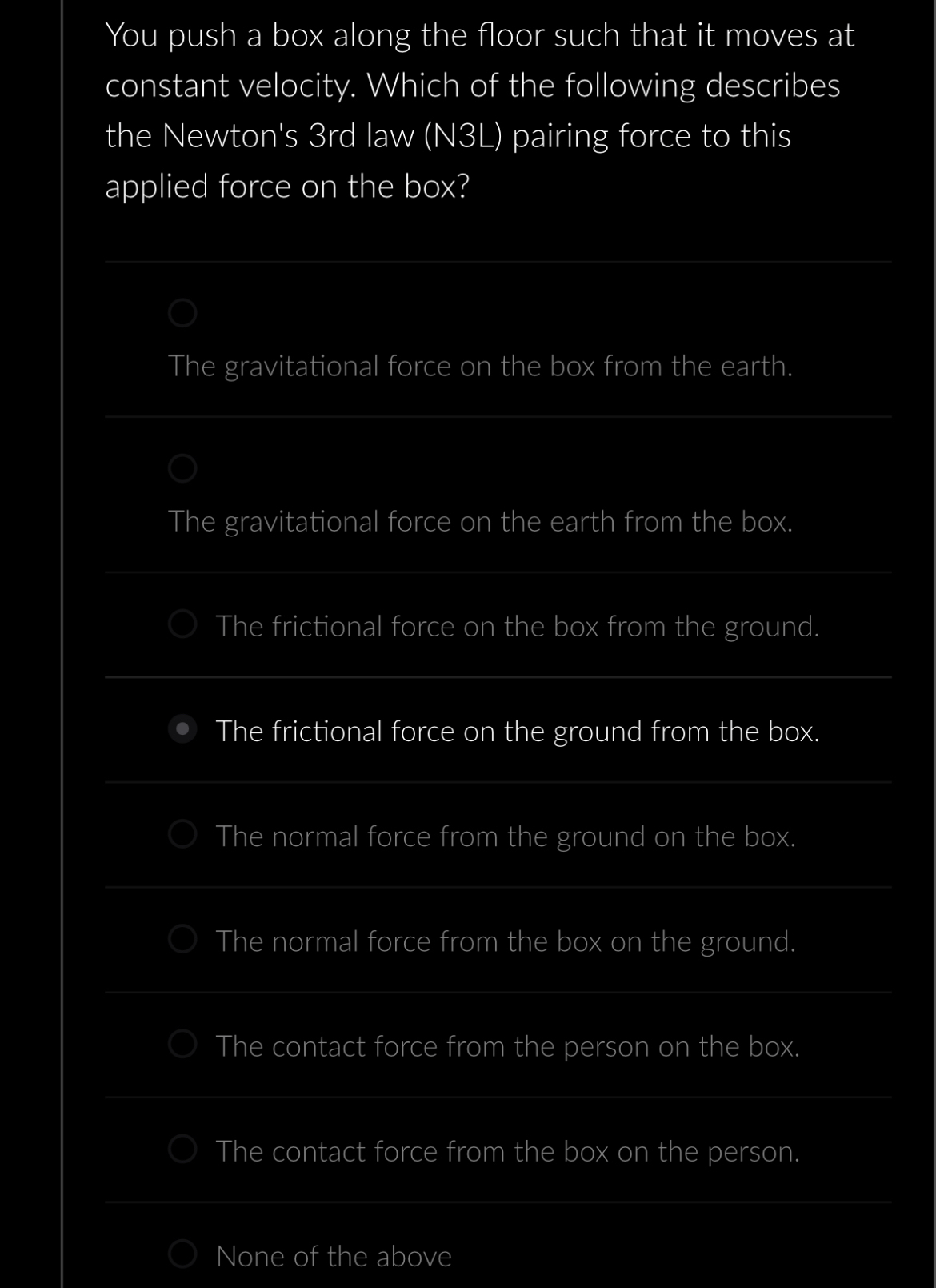 Solved You push a box along the floor such that it moves at | Chegg.com