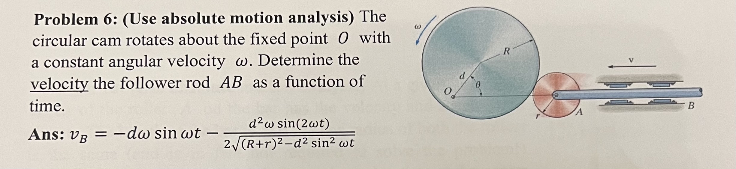 Solved Problem 6: (Use absolute motion analysis) ﻿The | Chegg.com