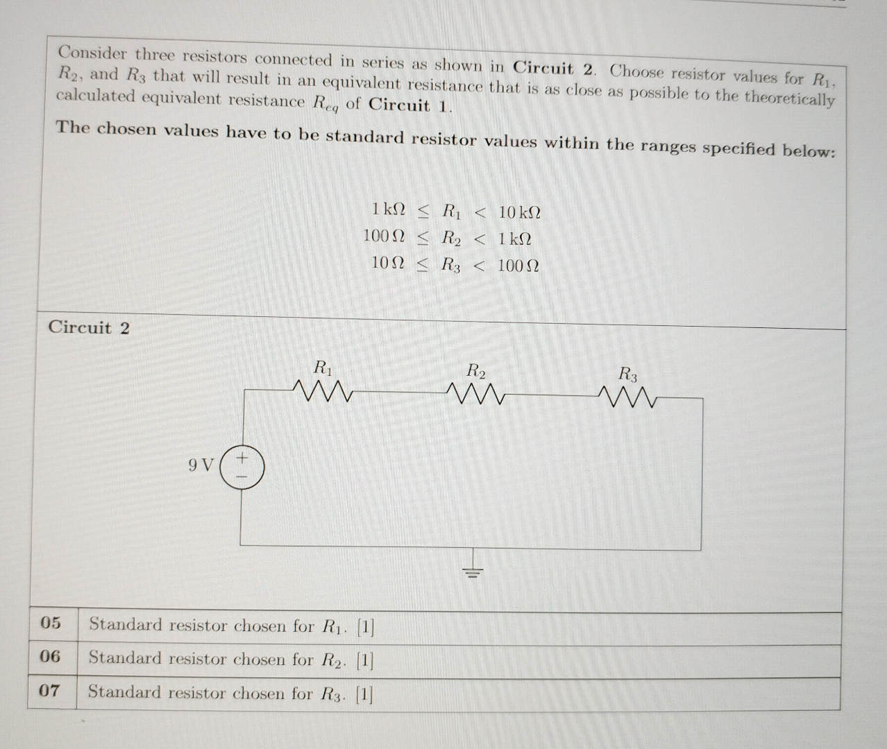 Consider three resistors connected in series as shown | Chegg.com