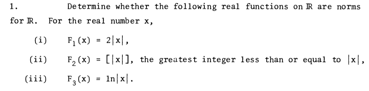 Solved Determine whether the following real functions on R | Chegg.com