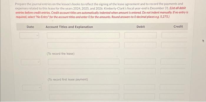 Solved Assume that on December 31, 2024, Kimberly-Clark | Chegg.com