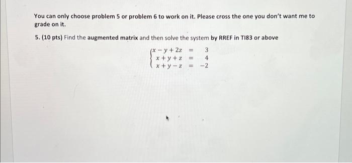 Solved You can only choose problem 5 or problem 6 to work on | Chegg.com