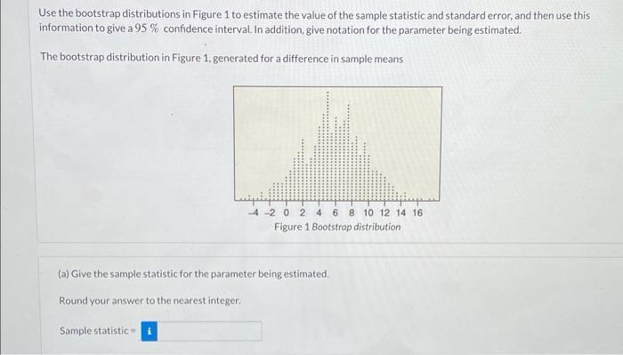 Solved Use the bootstrap distributions in Figure 1 to | Chegg.com