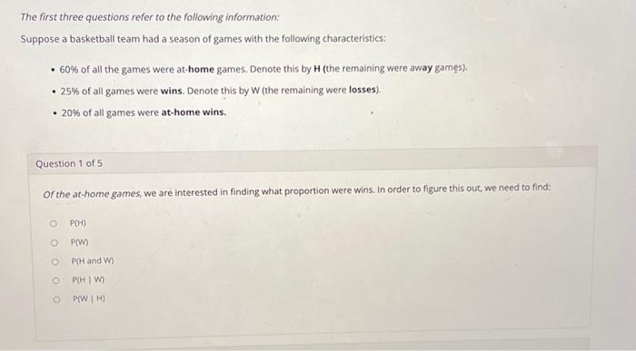 Solved The first three questions refer to the following | Chegg.com