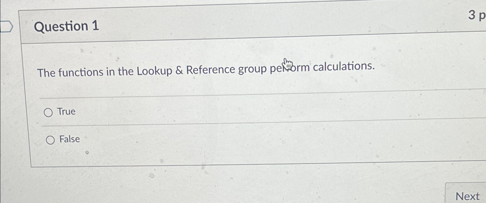 Solved Question 1The functions in the Lookup & Reference | Chegg.com