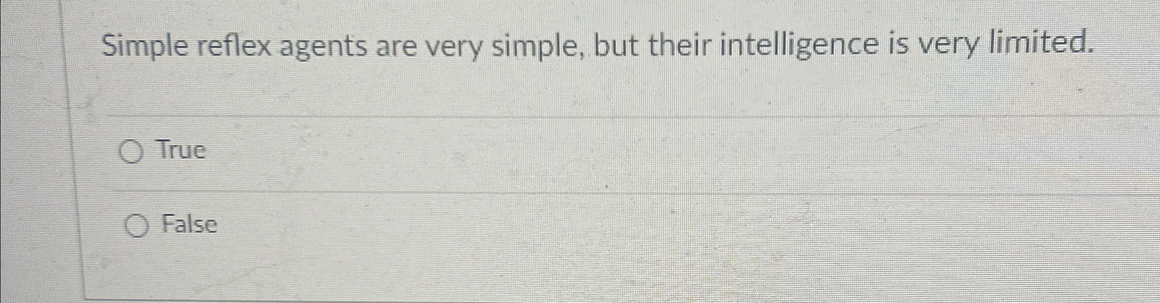 Solved Simple reflex agents are very simple, but their | Chegg.com