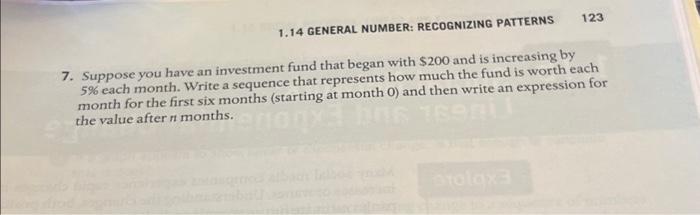 Solved 1.14 GENERAL NUMBER: RECOGNIZING PATTERNS 7. Suppose | Chegg.com