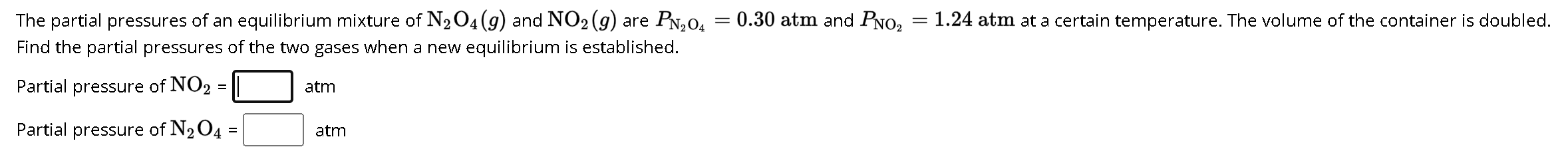Solved The partial pressures of an equilibrium mixture of | Chegg.com