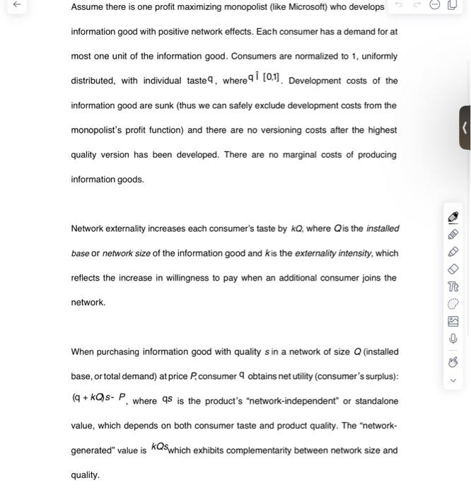 Solved information good with positive network effects. Each | Chegg.com