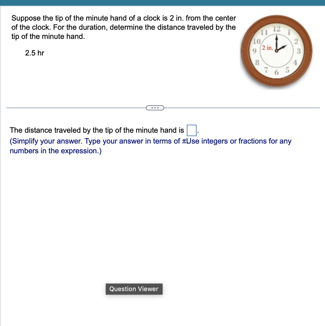 Solved Suppose the tip of the minute hand of a clock is 2 | Chegg.com