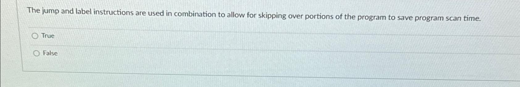 Solved The jump and label instructions are used in | Chegg.com
