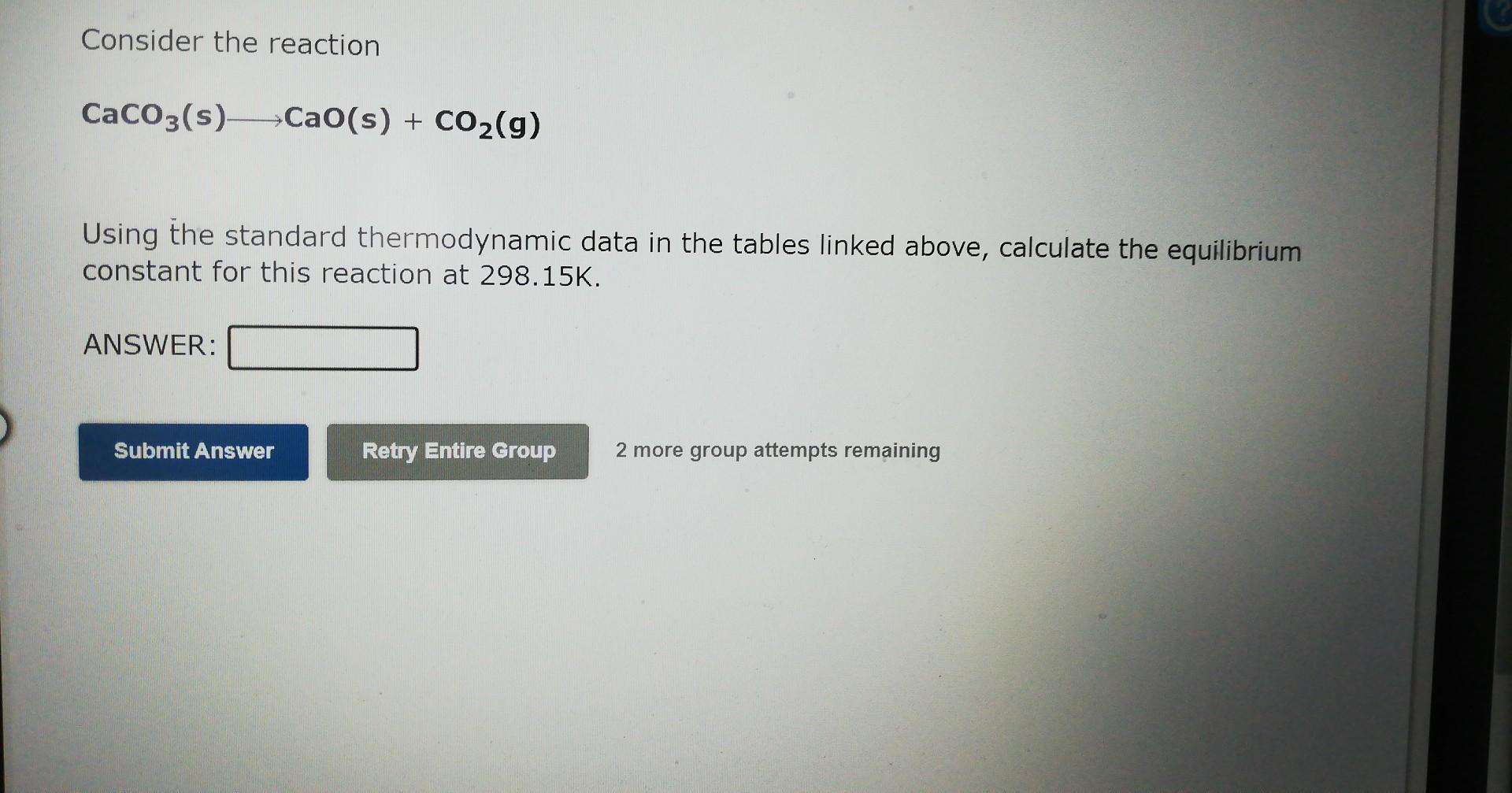 Solved Consider the reaction H2( g)+Cl2( g) 2HCl(g) Using | Chegg.com