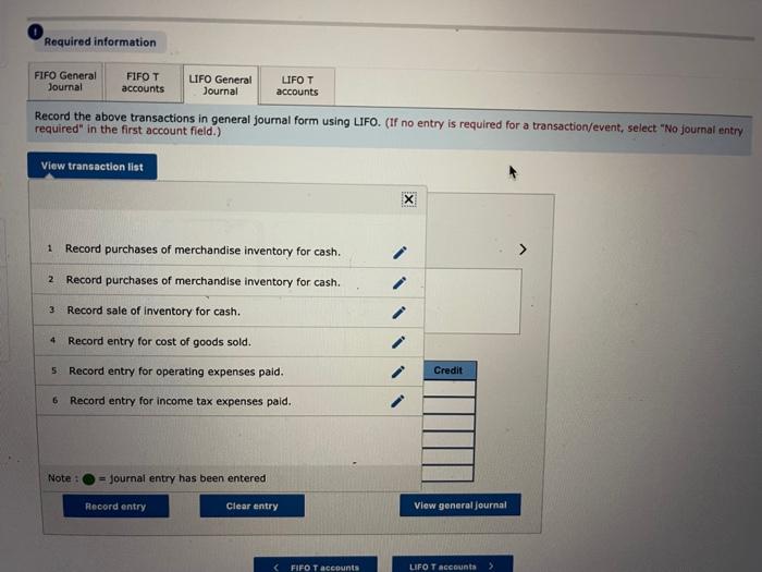 Solved Required Information Exercise 5 6a Algo Income Tax