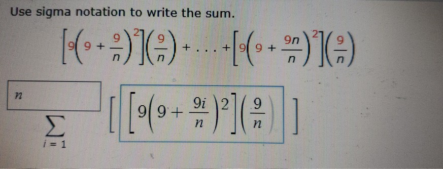 Solved Use sigma notation to write the sum. [( + 2)]() [(9+) | Chegg.com