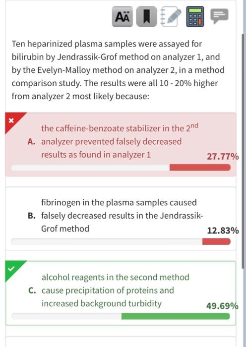 Solved Ten heparinized plasma samples were assayed for | Chegg.com