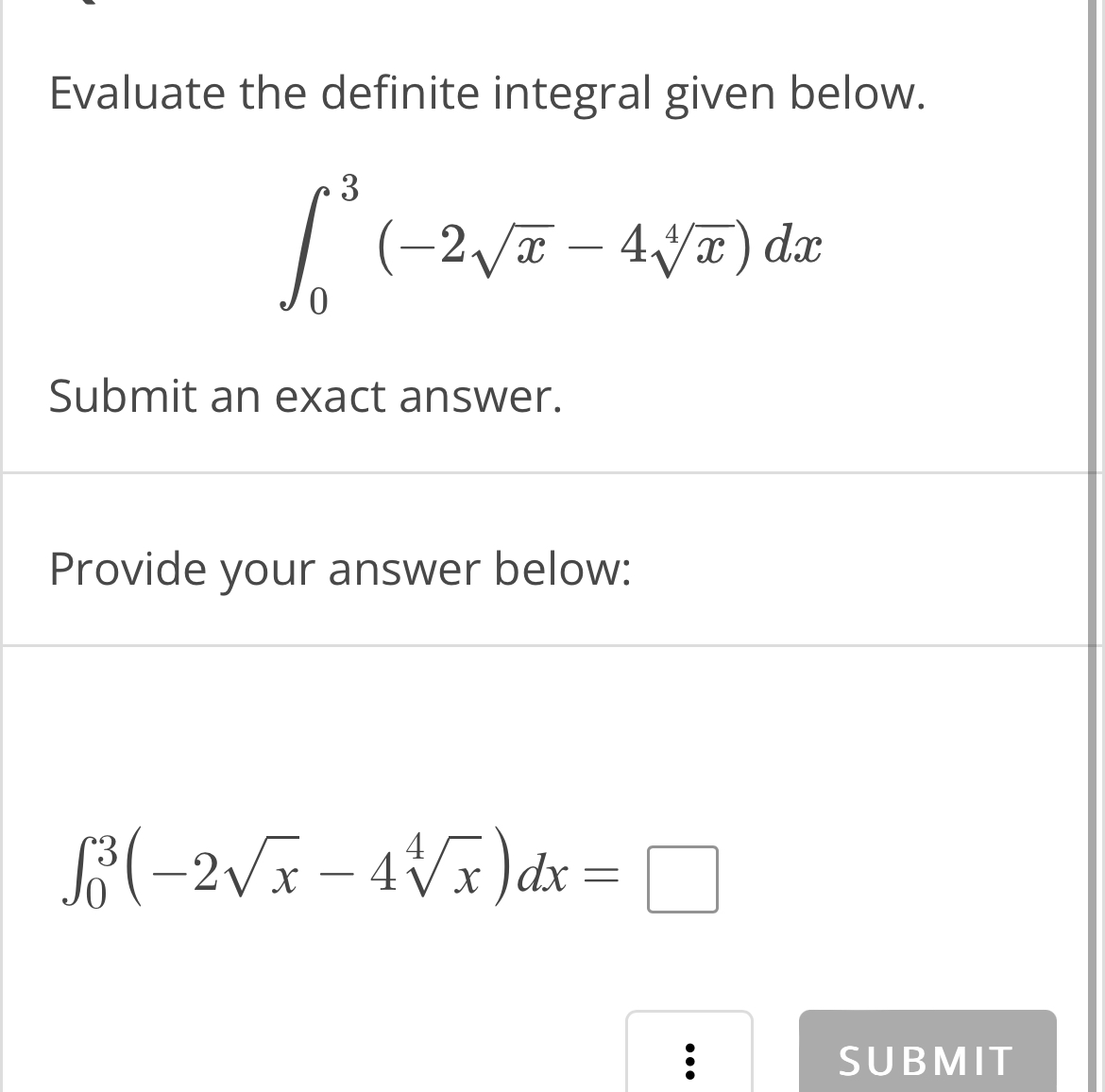 Solved Evaluate the definite integral given | Chegg.com