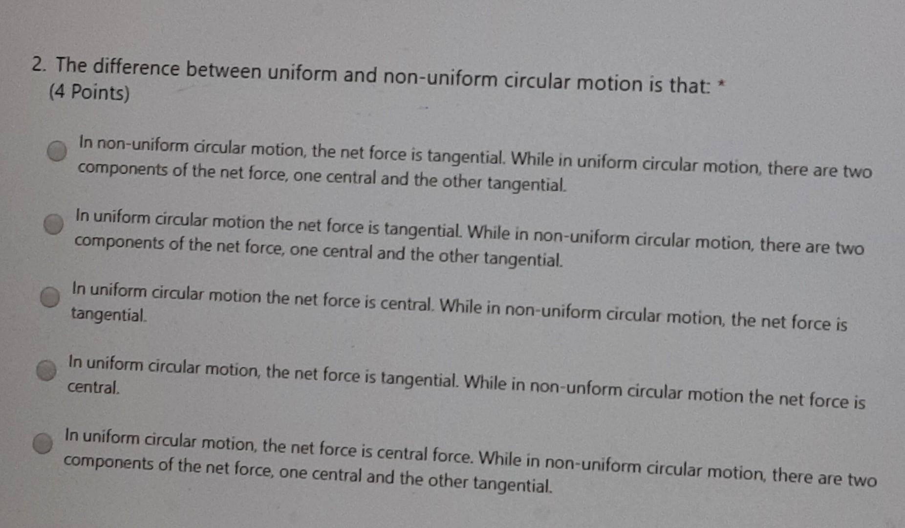 Solved 2. The difference between uniform and non-uniform | Chegg.com