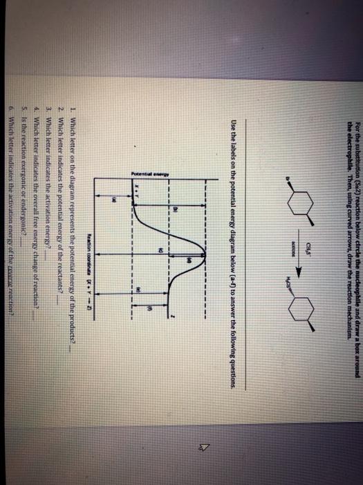 Solved For the substitution (S2) reaction below circle the | Chegg.com