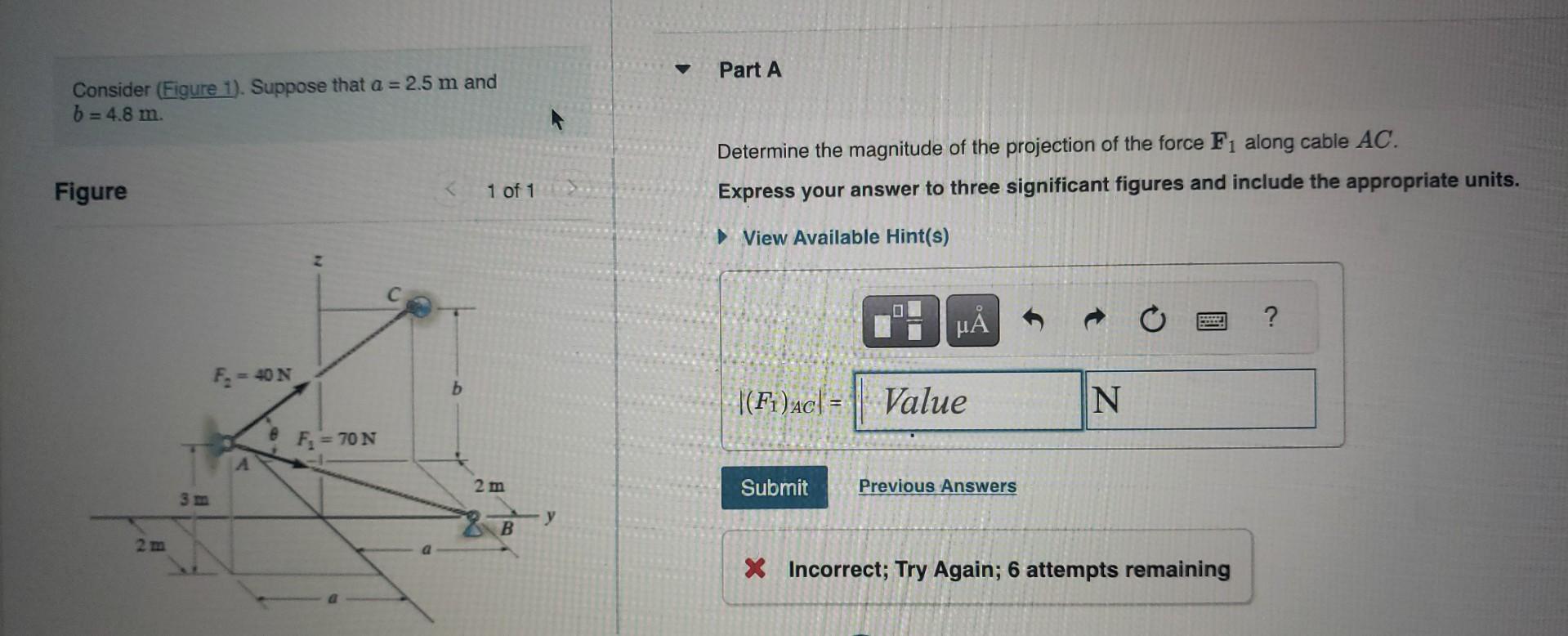 Solved Part A Consider Figure 1 Suppose That A 2 5 M And
