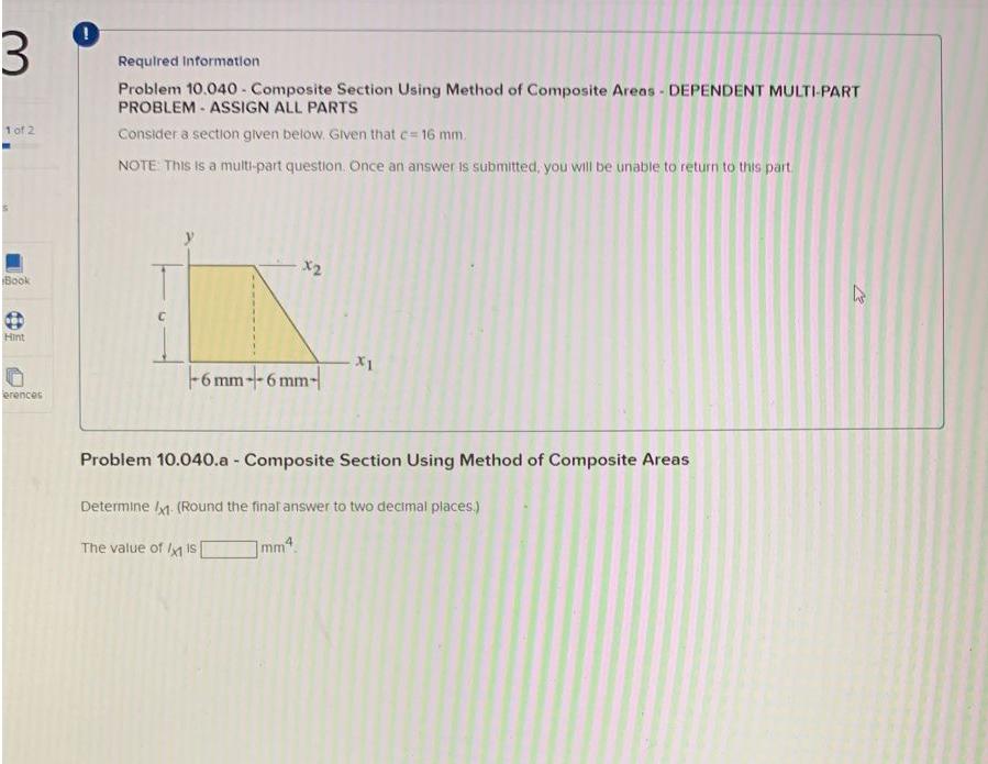 Solved 1 ﻿Required InformationProblem 10.040 - ﻿Composite | Chegg.com