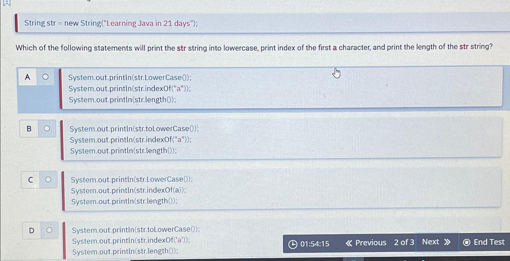 Solved String str = ﻿new String("Learning Java in 21 | Chegg.com