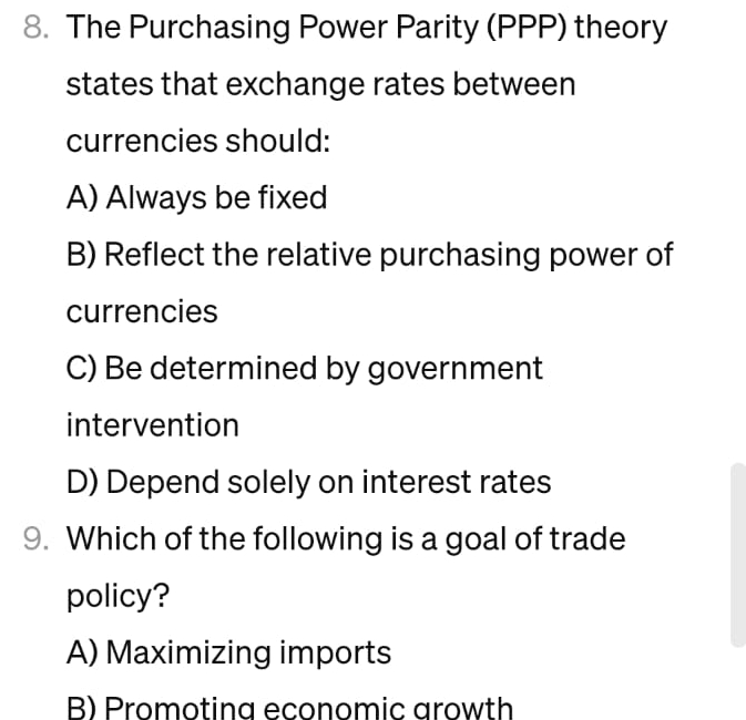 Solved Economics: The Purchasing Power Parity (PPP) ﻿theory | Chegg.com