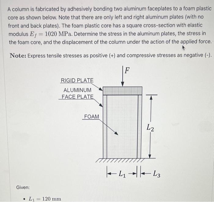 Solved A column is fabricated by adhesively bonding two | Chegg.com