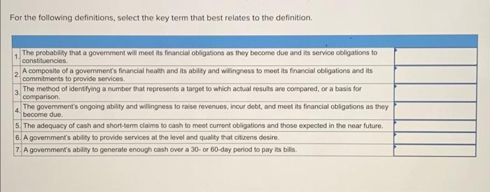 Solved Just give me the answers no explination needed. match | Chegg.com