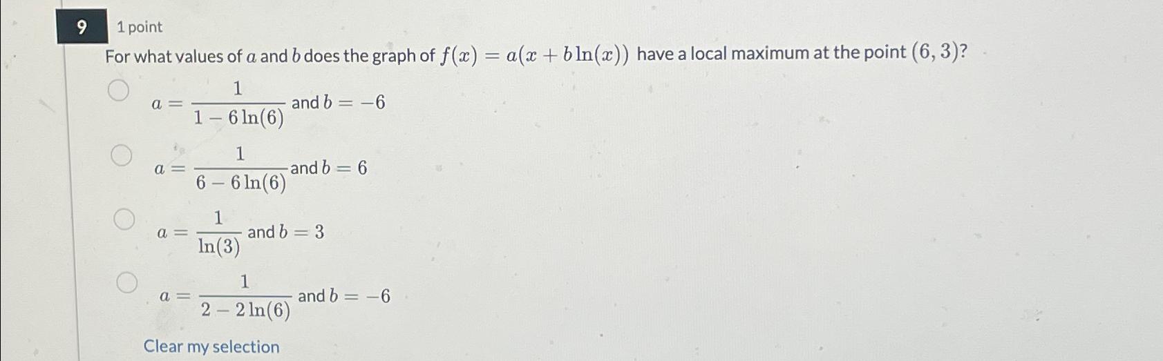 Solved 91 ﻿pointFor what values of a and b ﻿does the graph | Chegg.com