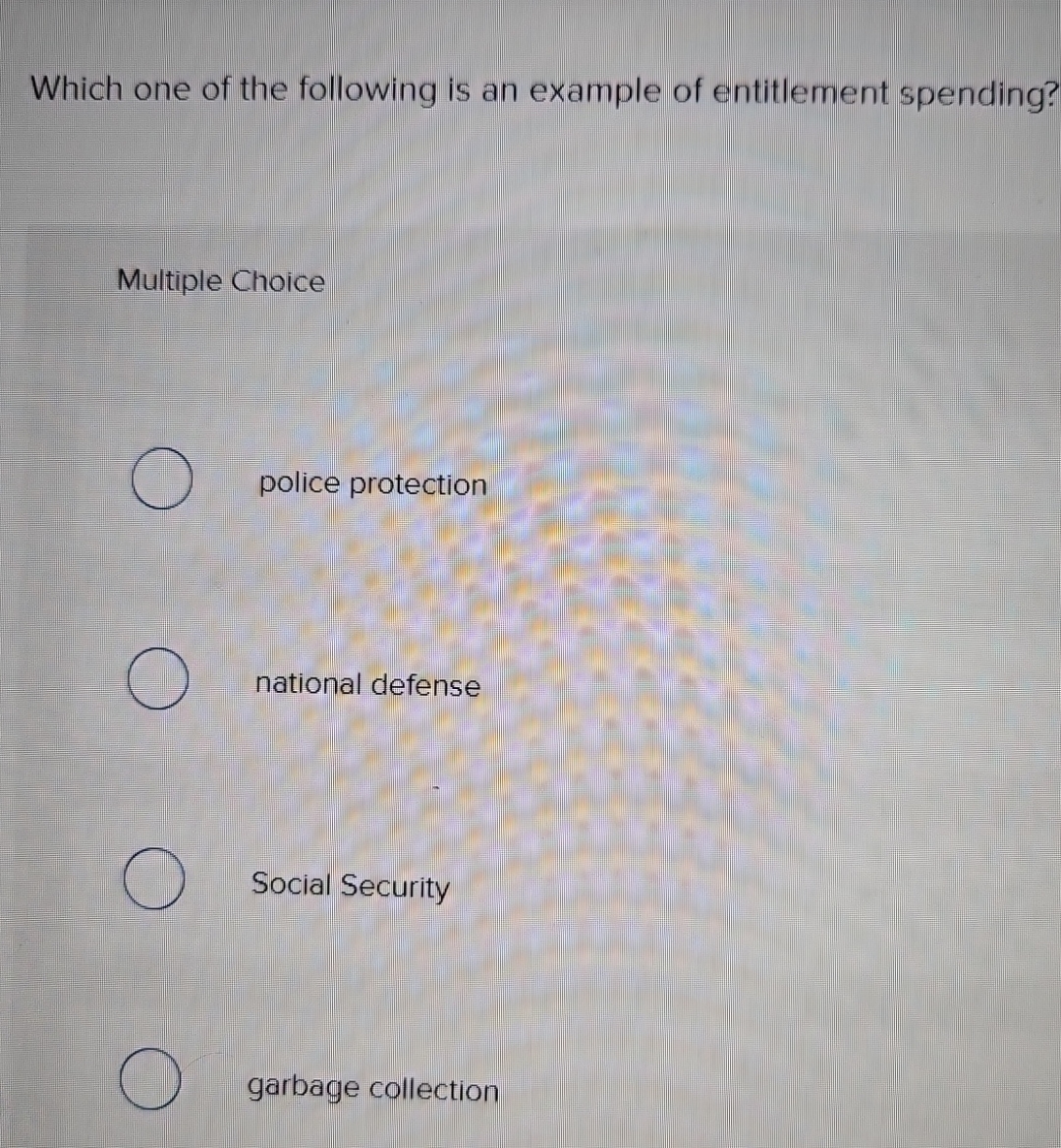 Solved Which one of the following is an example of | Chegg.com