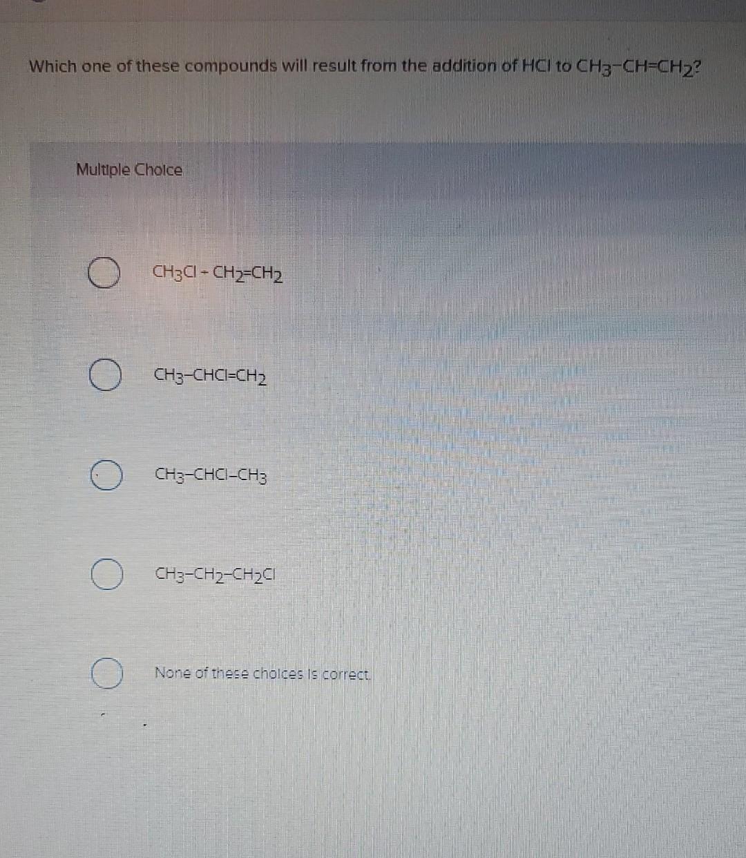 Solved Which one of these compounds will result from the | Chegg.com
