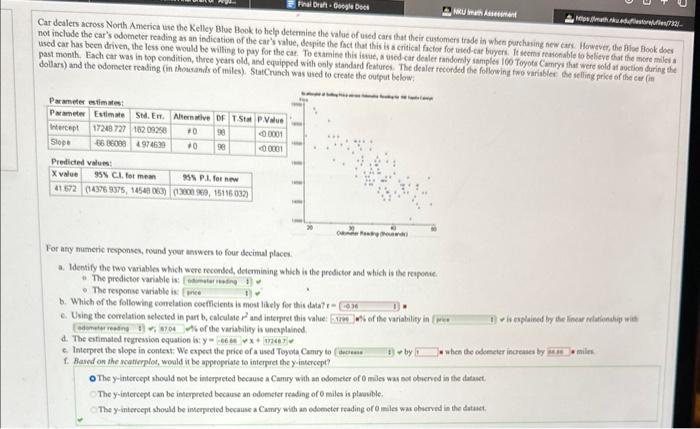Solved at dealers across North America Lise the Kelley Blae | Chegg.com